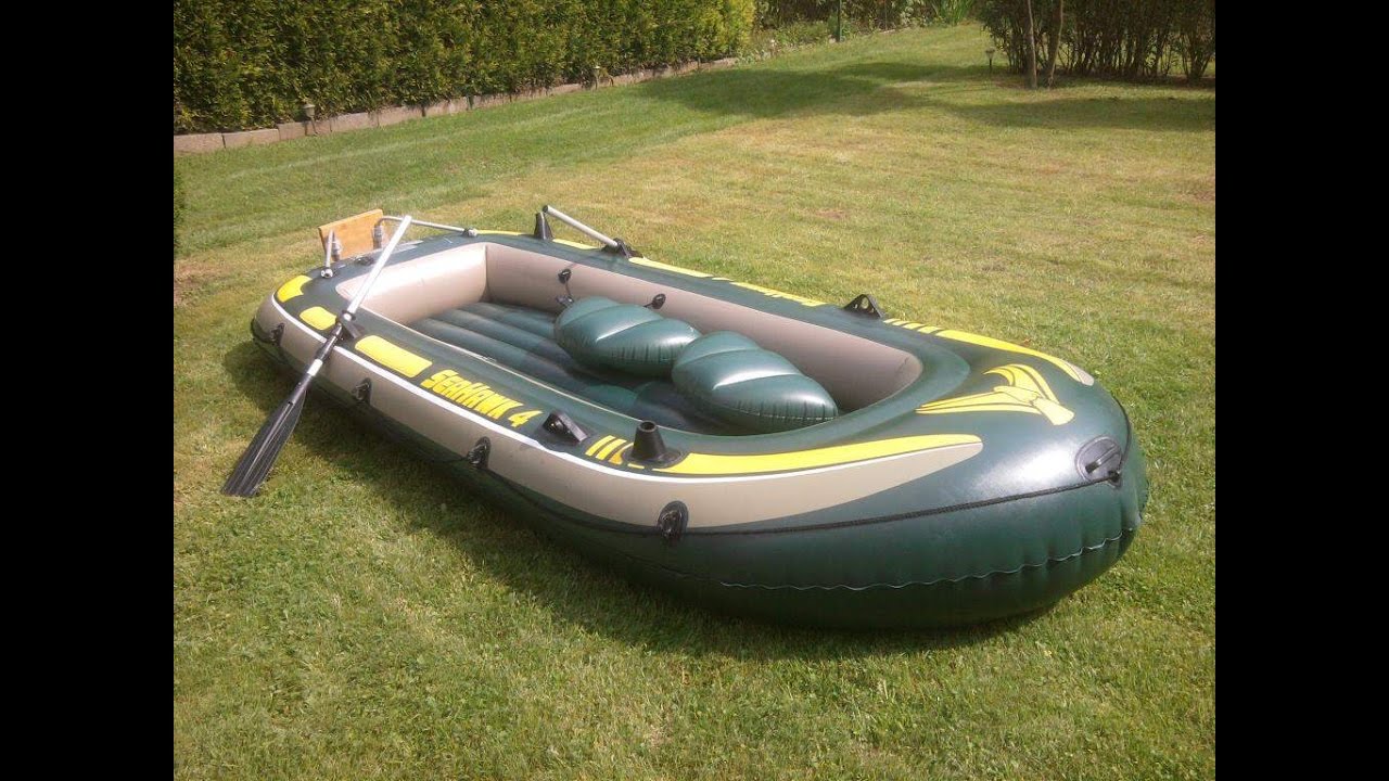 Распаковка лодки Seahawk 4 от Intex, накачиваем лодку дома. - YouTube
