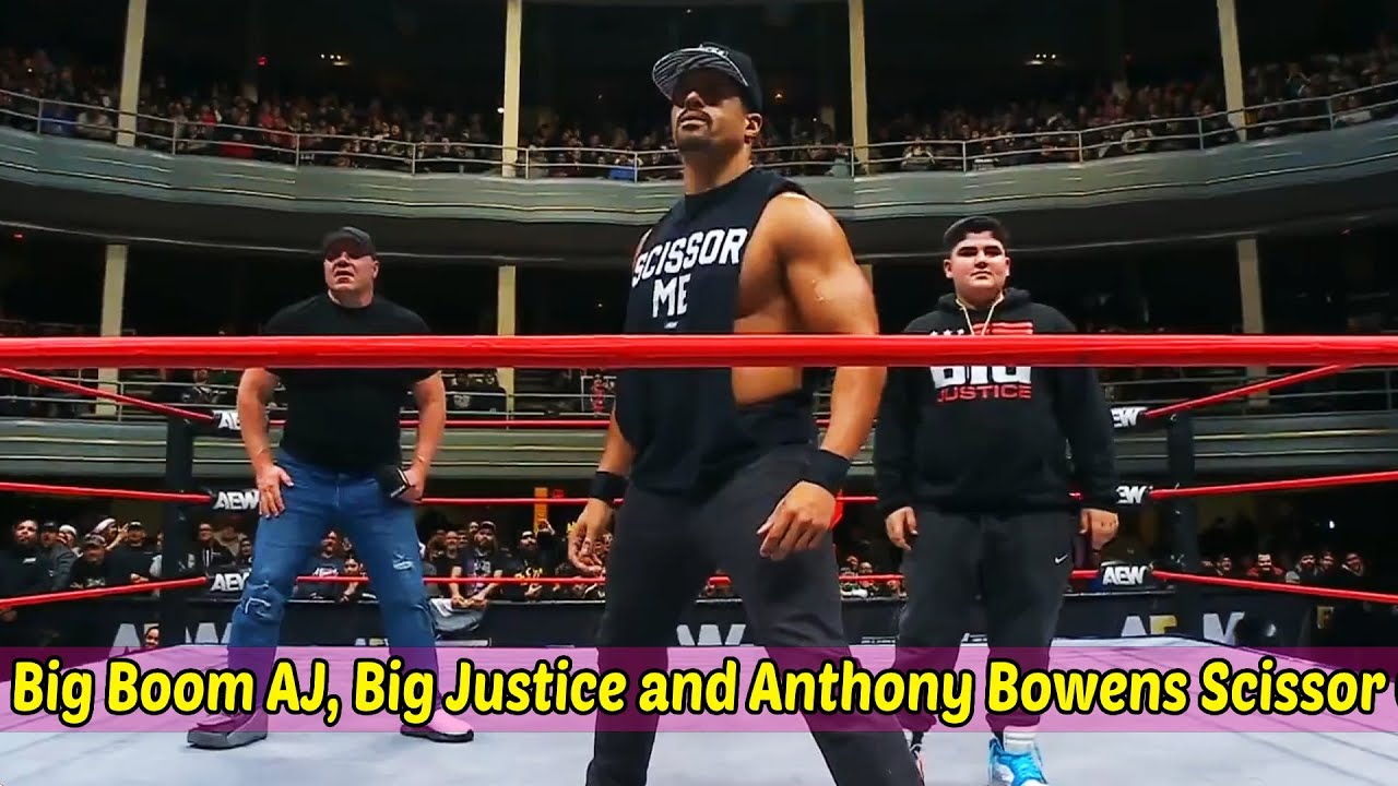 Big Boom AJ, Big Justice, and Anthony Bowens Scissor On AEW Collision ...
