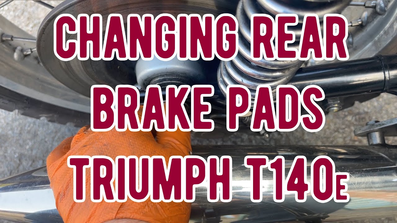 Changing Rear Wheel Brake Pads T140E - YouTube