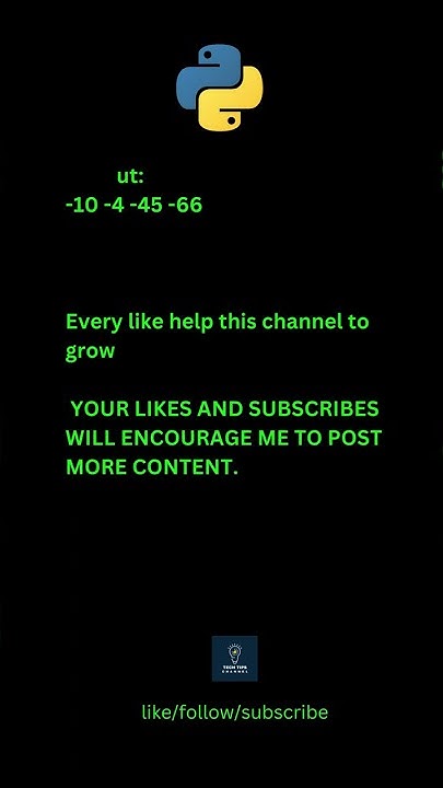 Python program to print negative numbers in a list || code in description #shorts #python #fyp ...