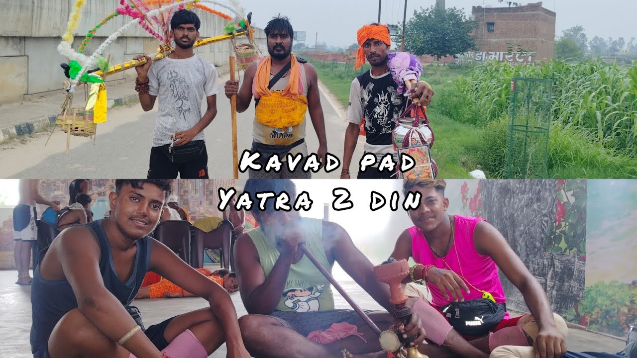 kavad pad yatra 2 Din !! 4 dham ki kavad haridwar se shivchok ...