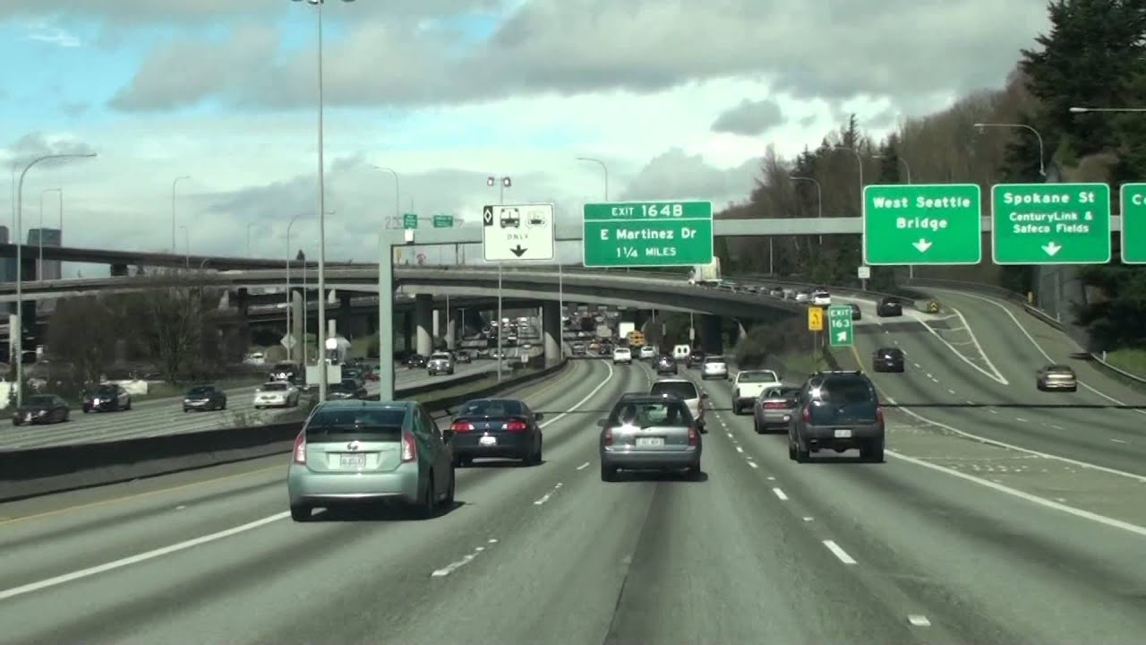 Interstate 5 Washington,Exit163 164 Seattle, 98108 To 98134 美國 - YouTube