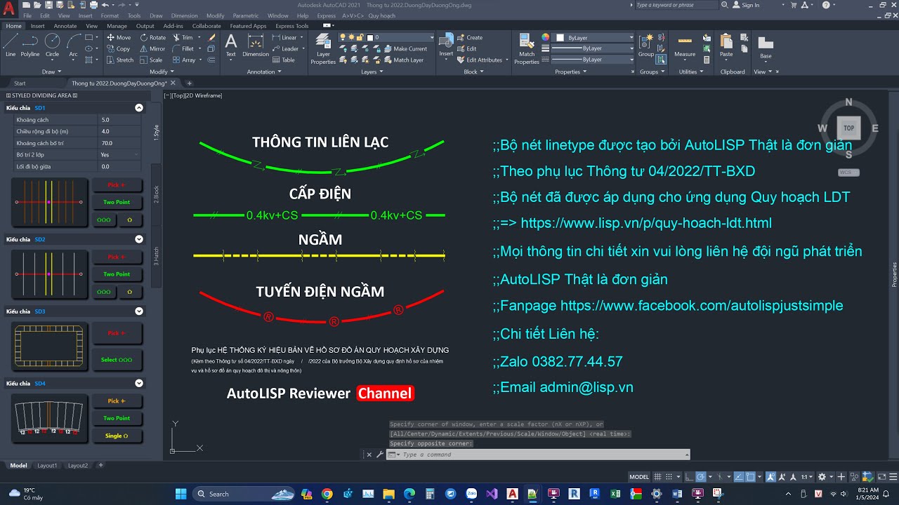 Hướng dẫn cài nét vẽ Quy hoạch TT 04/2022/TT-BXD | Quy hoạch LDT | AutoLISP Reviewer - YouTube