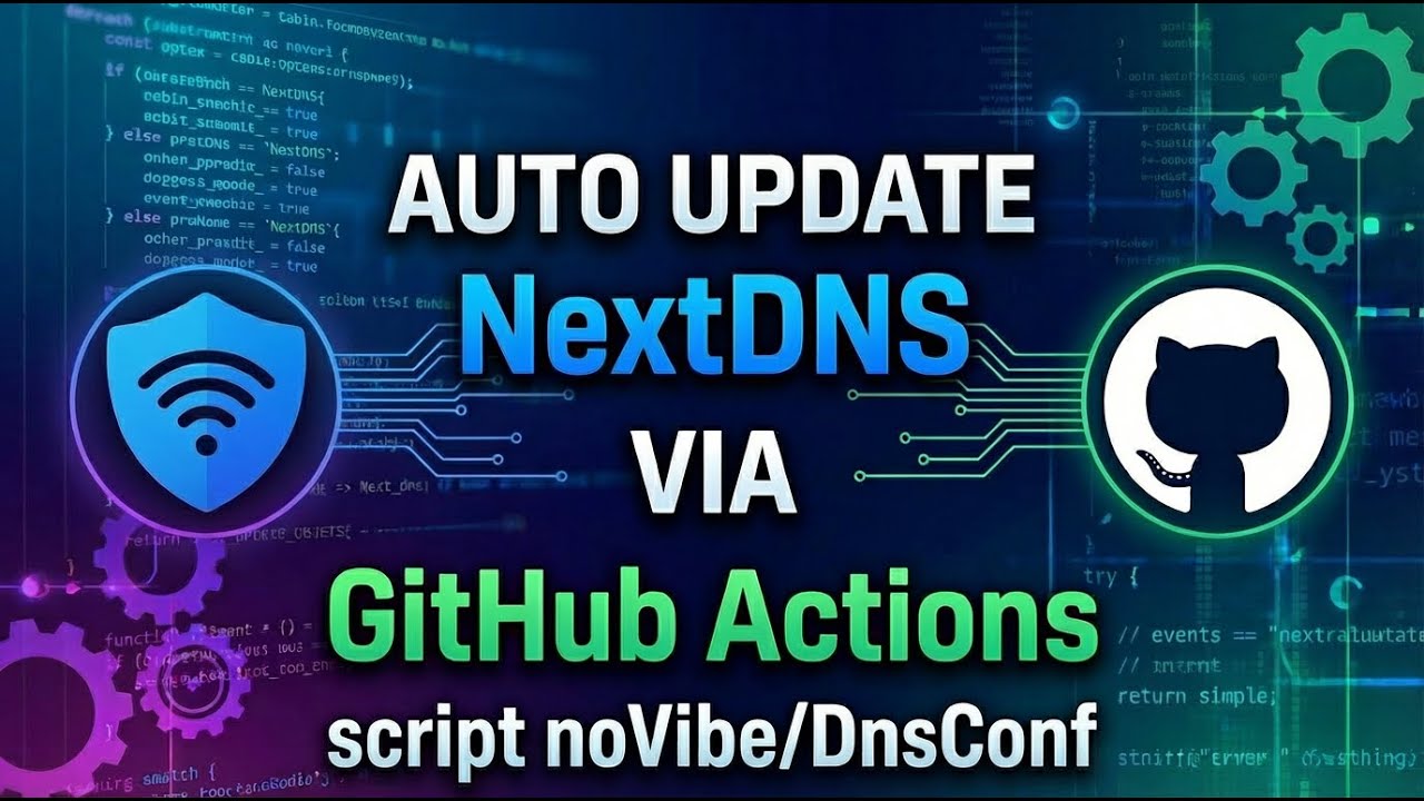 Auto update NextDNS via GitHub Actions - YouTube