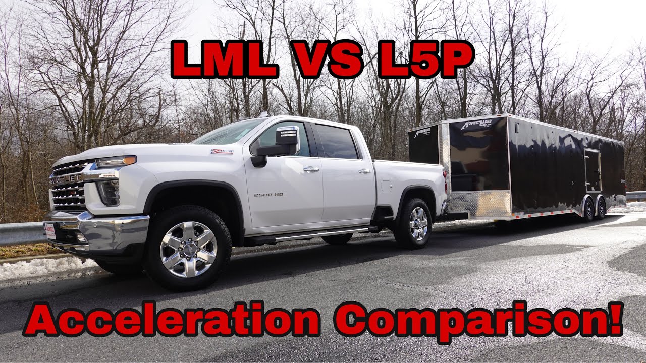 First Tow With The New Silverado Duramax! | LML Vs L5P Acceleration ...