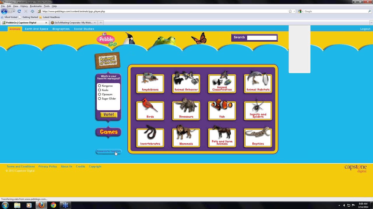 Capstone PebbleGo Database Demonstration - YouTube