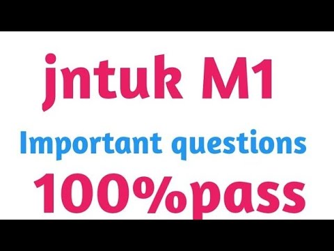 jntuk m1 unit 4 part 5 - YouTube