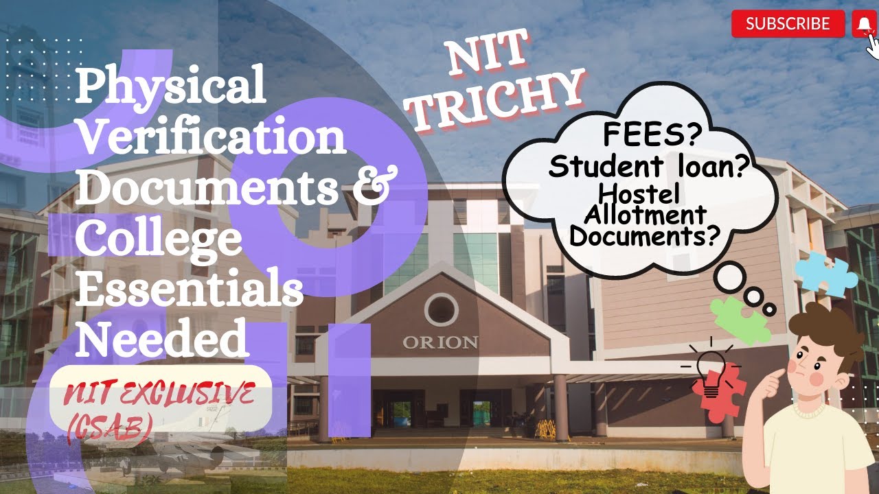 Physical/Online Reporting NITs & College/Hostel Essentials (With ...