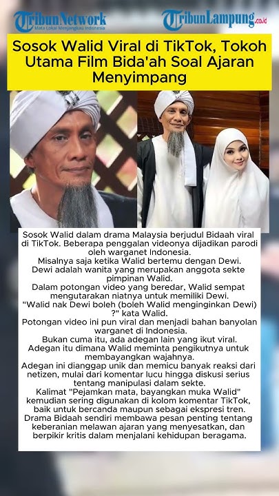 Sosok Walid Viral di TikTok, Tokoh Utama Film Bida'ah Soal Ajaran Menyimpang - YouTube