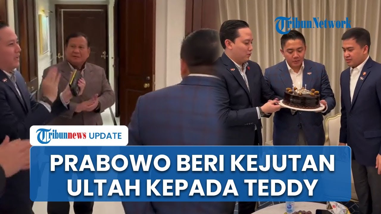Momen Prabowo Rayakan Ulang Tahun Seskab Teddy di Yordania, Ajudan hingga Sespri Bawakan Kue ...