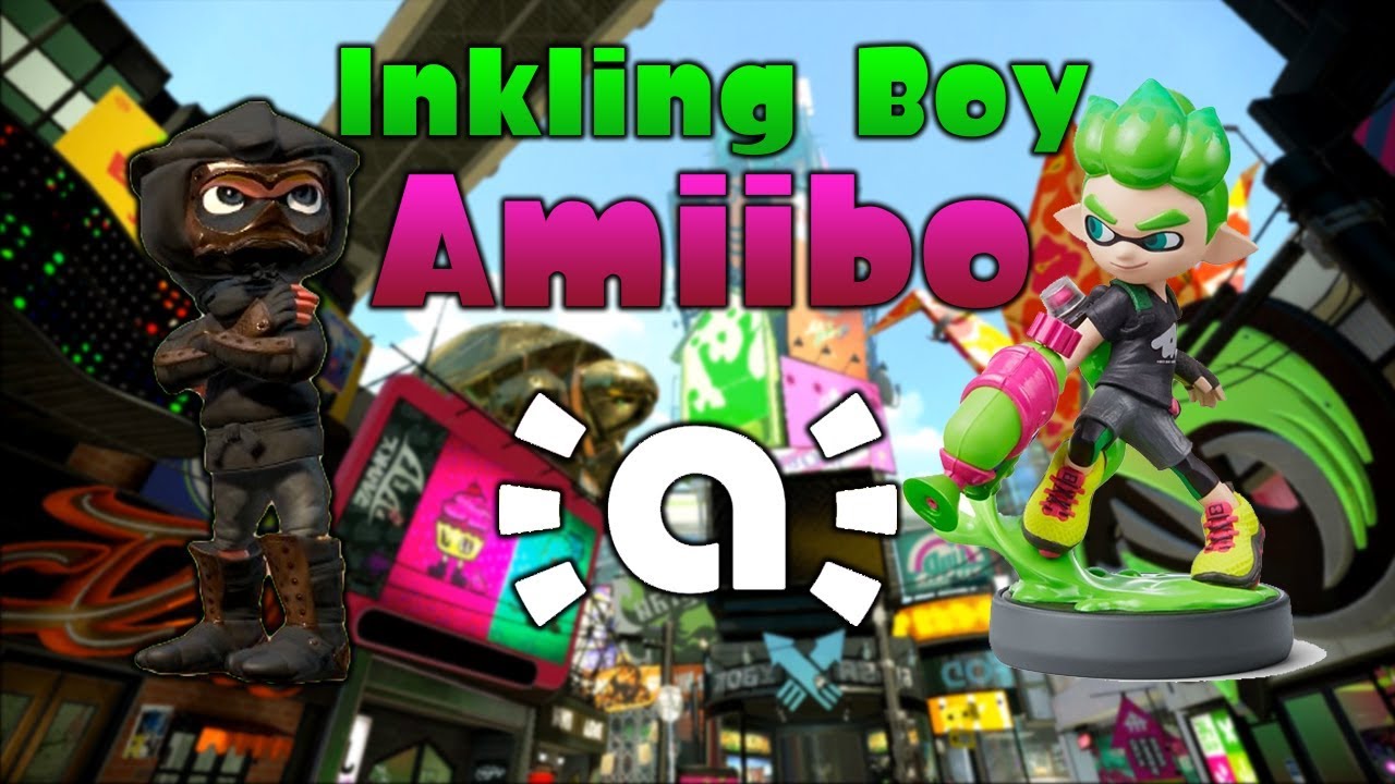 Inkling Boy Amiibo IN GAME!! (Squinja Suit) - YouTube