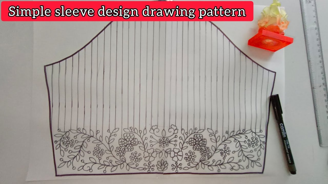 aari sleeve using tracing sheets || easy techniques#aariwork #aari# ...