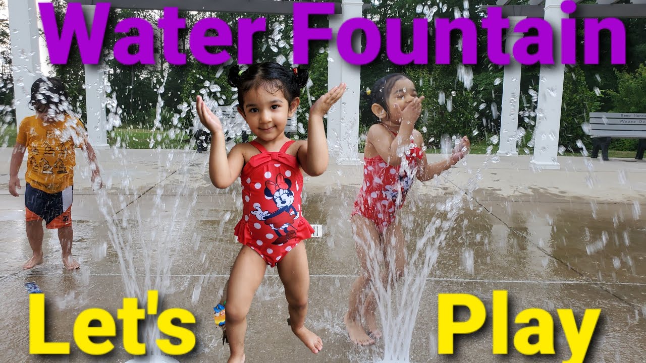 Enjoying Water Fountain | Playing at water park| Water Fountain Fun ...
