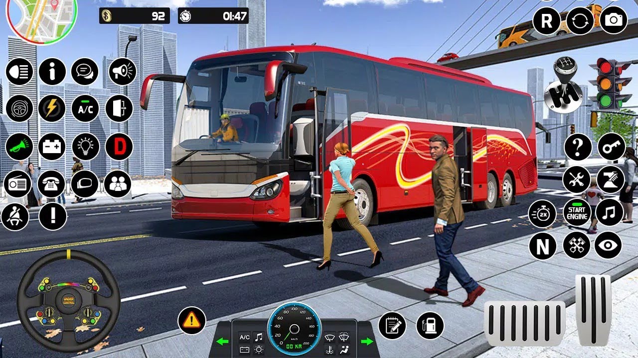 City Coach Bus simulator 1: Luxury City Coach Bus Drive 3D: Android ...