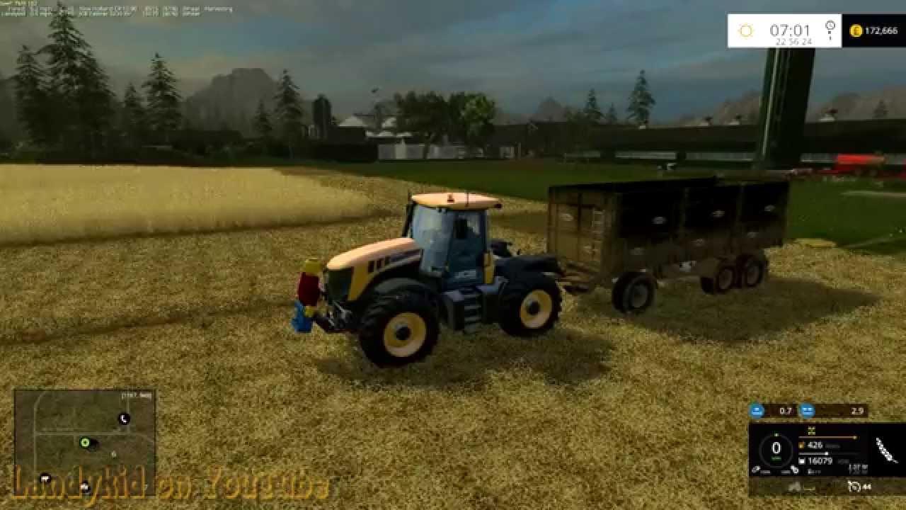 Farming Simulator 15 harvesting the wheat the grain you guys picked ...