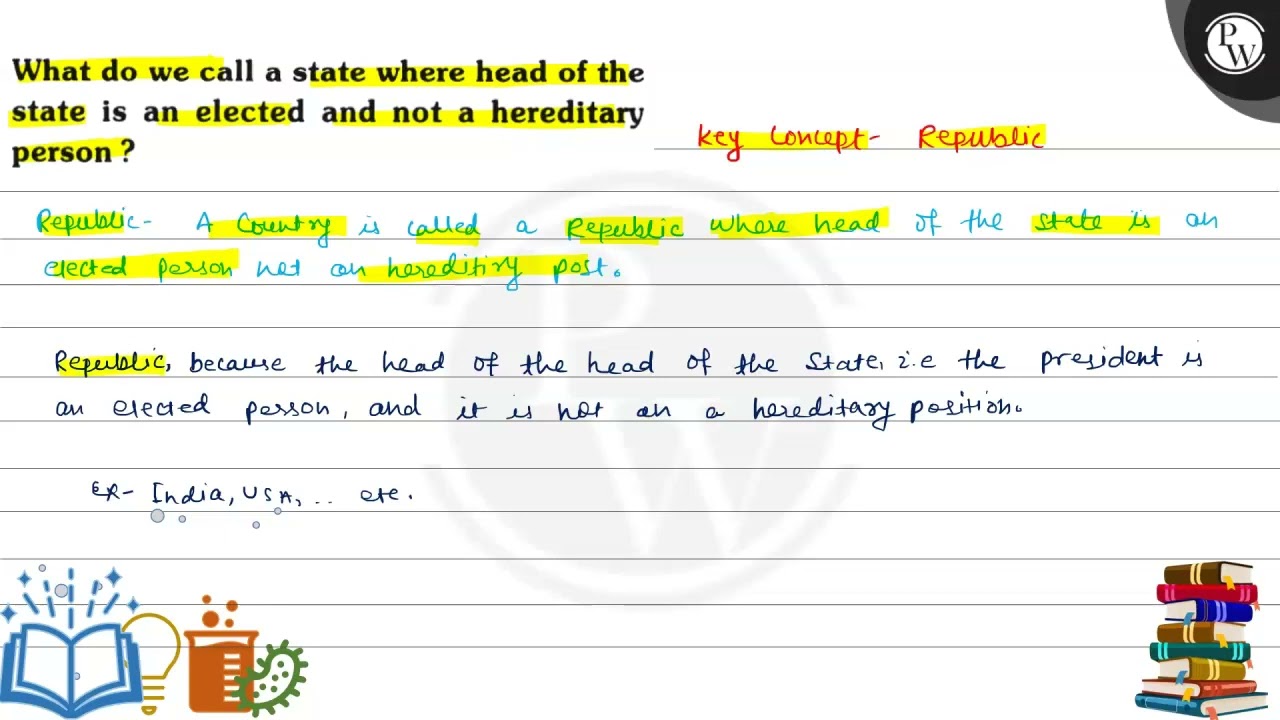 What do we call a state where head of the state is an elected and not a ...