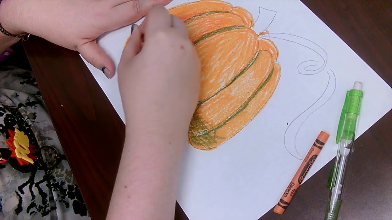 Shading with Complimentary Colors Pumpkin - YouTube