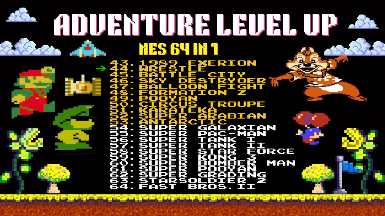 NES 64 in 1 Video Game Cartridge Gameplay : Part 3 - YouTube