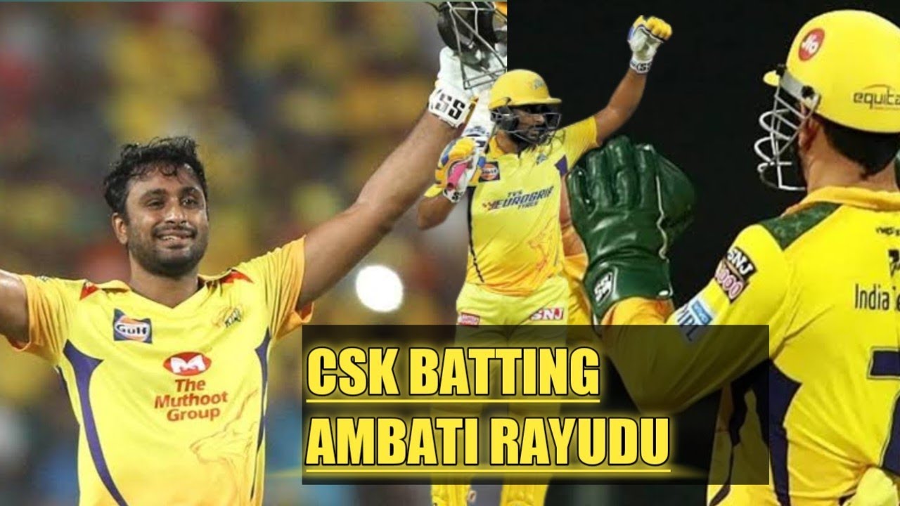 Csk team ambati rayudu batting style - YouTube