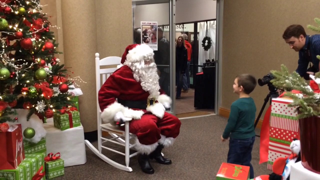 Santa Visits the Springfield Ride to Remember Christmas Party - YouTube