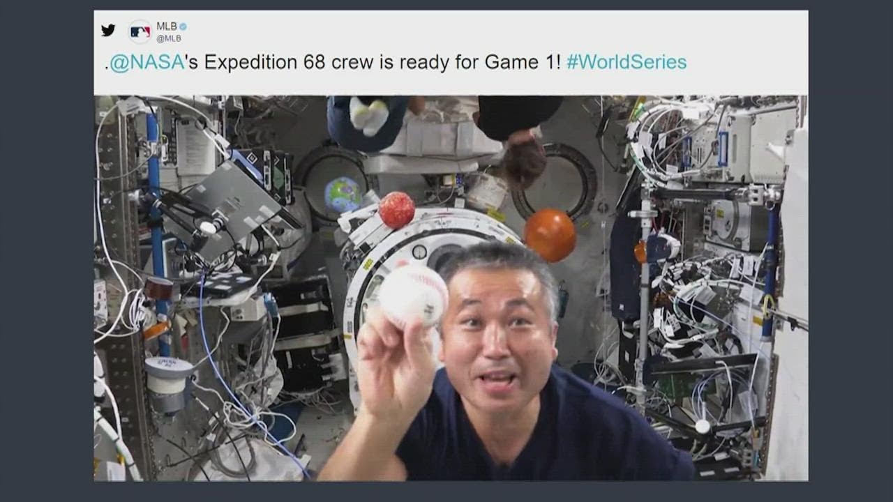 NASA scientists watching World Series from space - YouTube