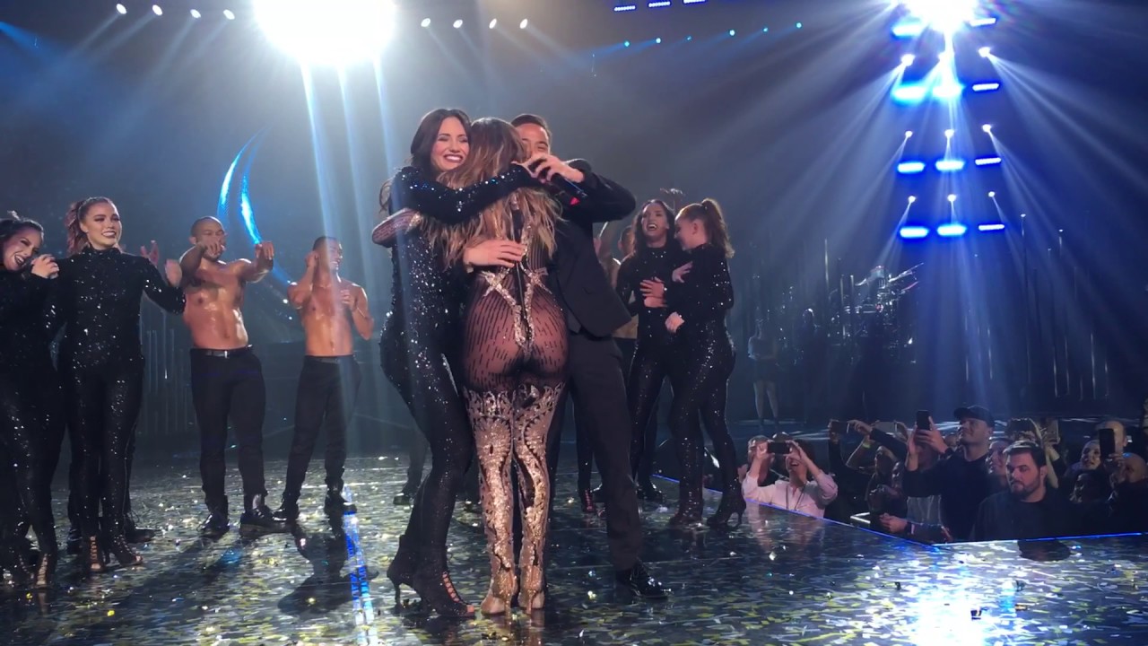 Jlo dancer gets engaged live on stage at "All I Have" vegas show! - YouTube