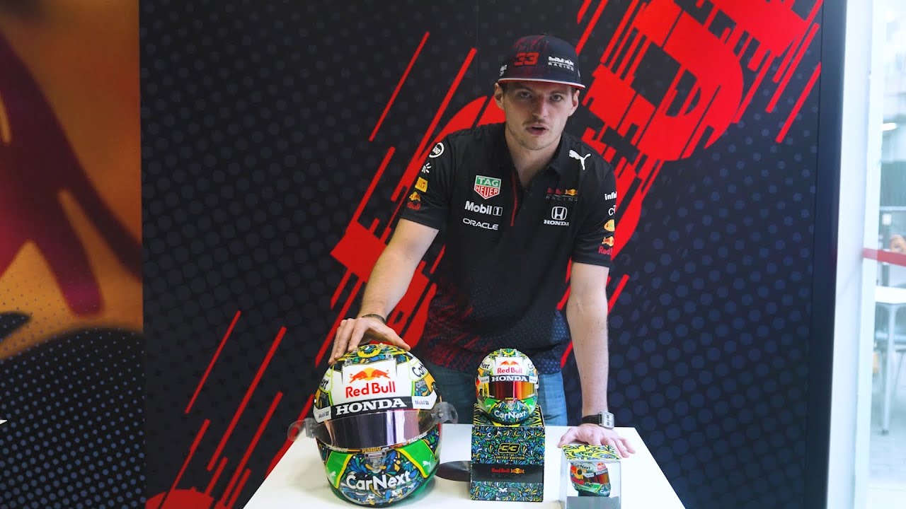 Max Verstappen reveals his special Brazilian GP 2021 helmet - YouTube