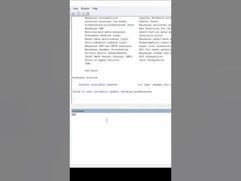 Clear results window in STATA - YouTube