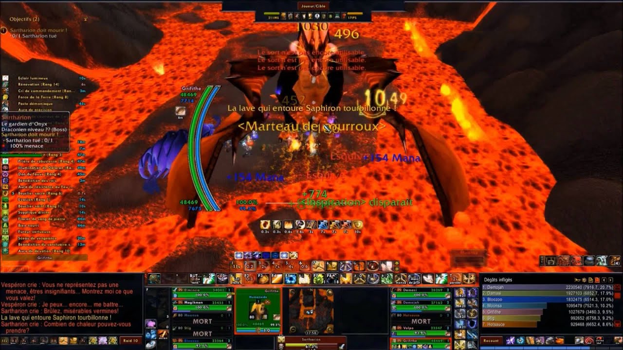 Sartharion 3 drakes (10) - Le sanctum Obsidien - Unforgiven Guilde ...