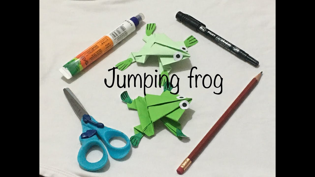 how to make jumping frog|easy DIY craft idea|craft work for kids - YouTube
