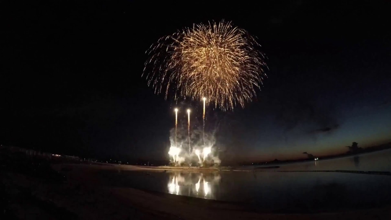 2017《4K》3倍速(3 times speed) Firework Display,Japan Okinawa/沖縄海洋博公園花火大会/烟 ...