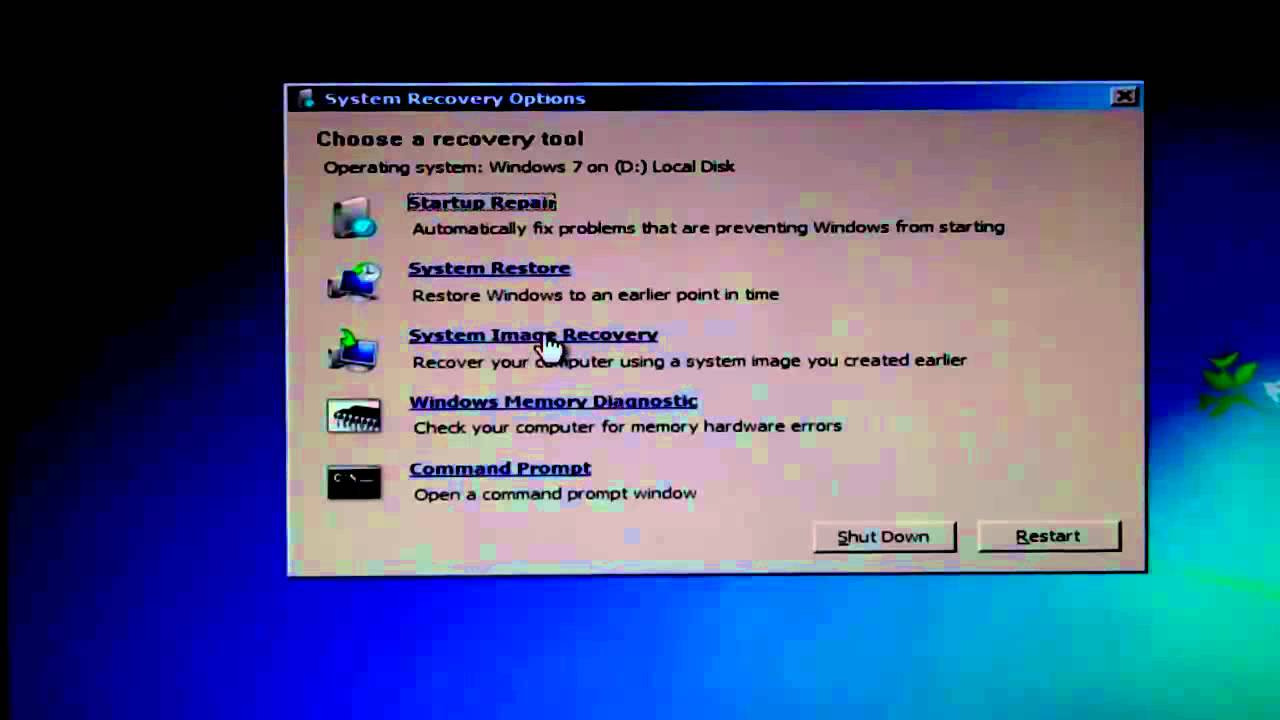 How to Restore a Drive Image in Windows 7 - YouTube