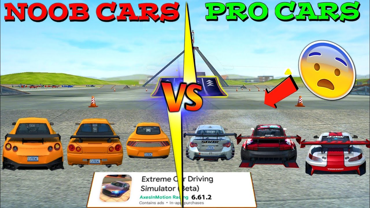 Noob Cars Vs Pro Cars Jump Challenge - Extreme Car Driving Simulator ...