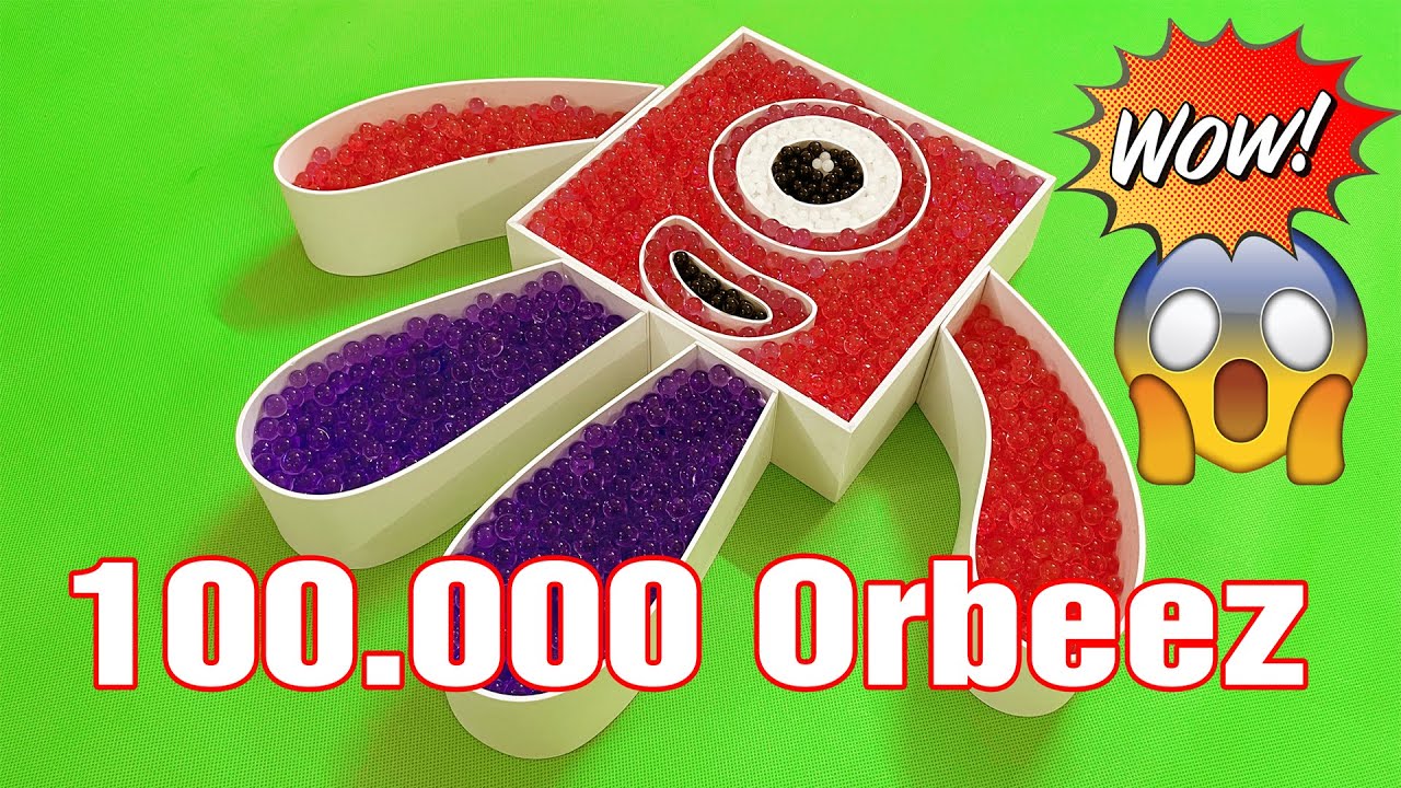 DIY Numberblocks One Super Giant by 100 000 Orbeez Red | Satisfying ...