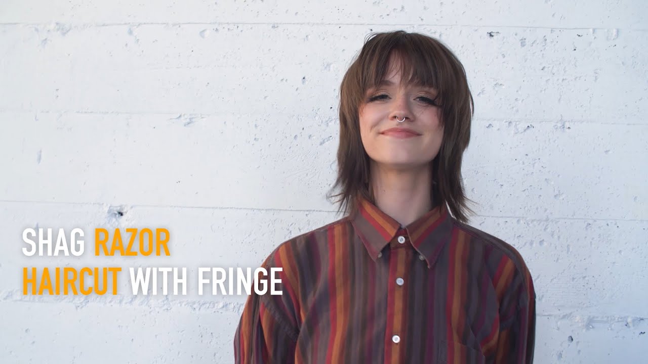 Shag Razor Haircut with Fringe Tutorial | KMS Pro - YouTube