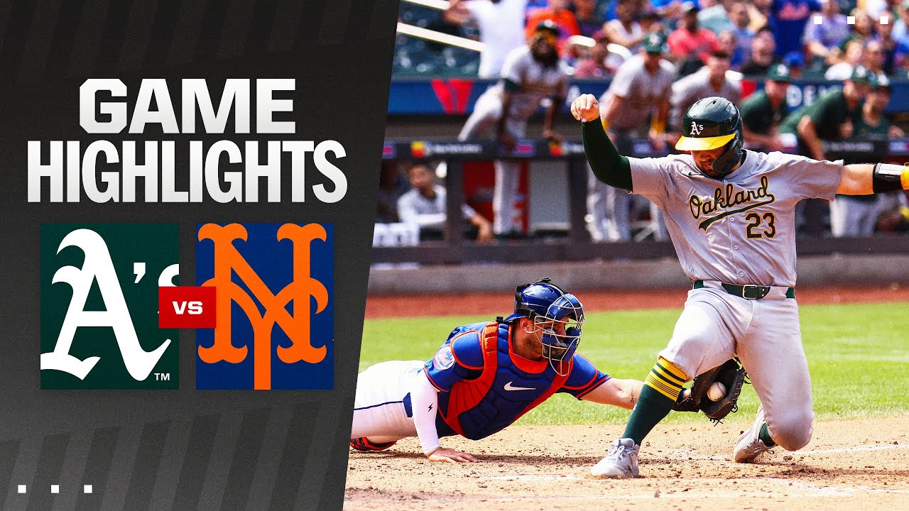 A's vs. Mets Game Highlights (8/15/24) | MLB Highlights - YouTube