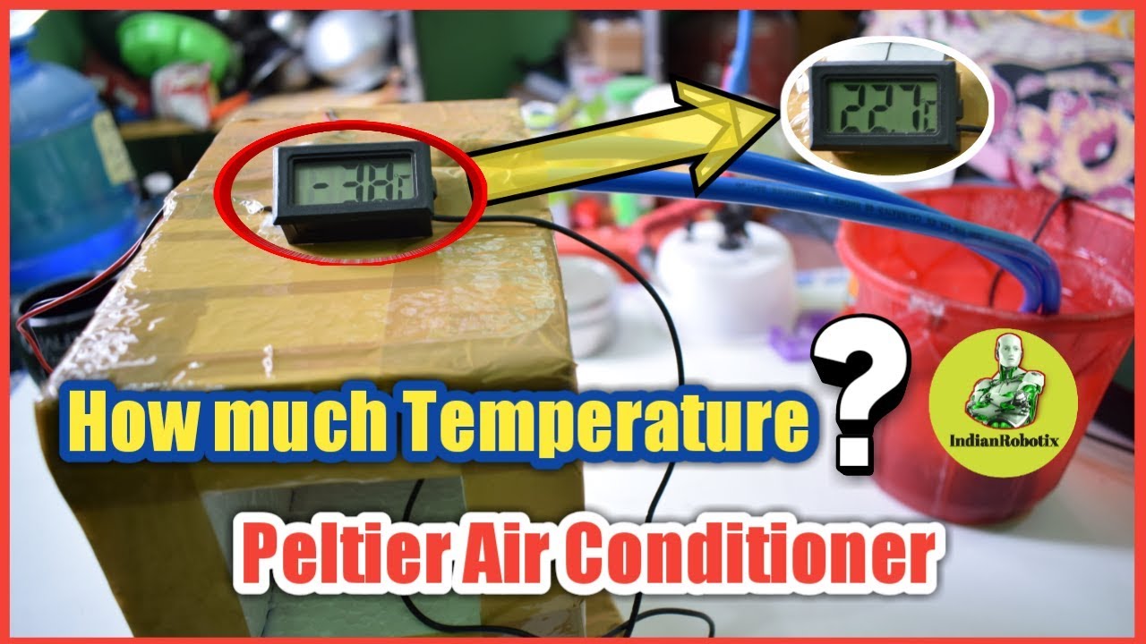 How much temperature achieved using mini Peltier Air Conditioner By ...