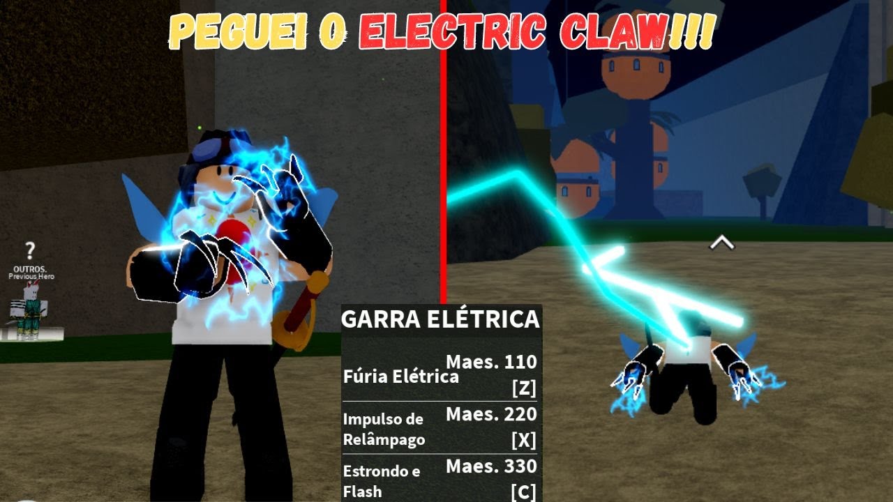 Como peguei e Masterizei a Electric Claw no Blox Fruits! Dicas e ...