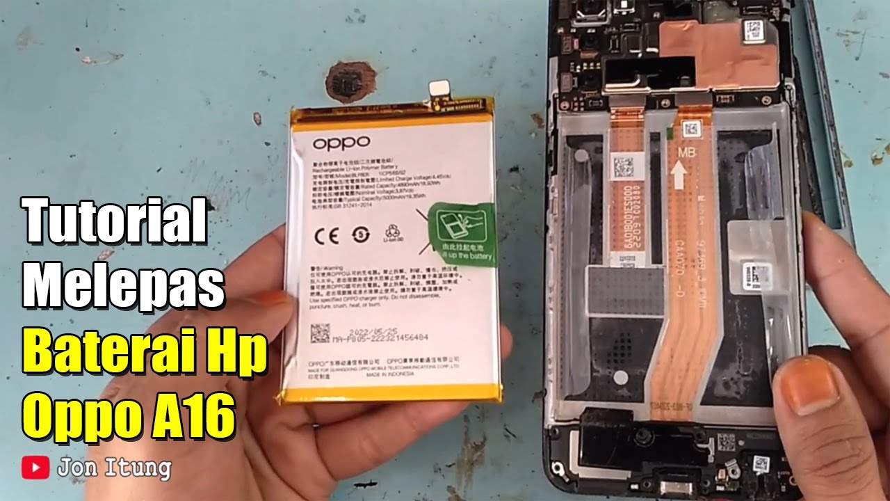 Tutorial Melepas Baterai Hp Oppo A16 - YouTube