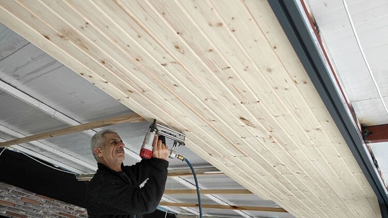 ASMA TAVAN - Ahşap Lambiri Asma Tavan Nasıl Yapılır ? - YouTube