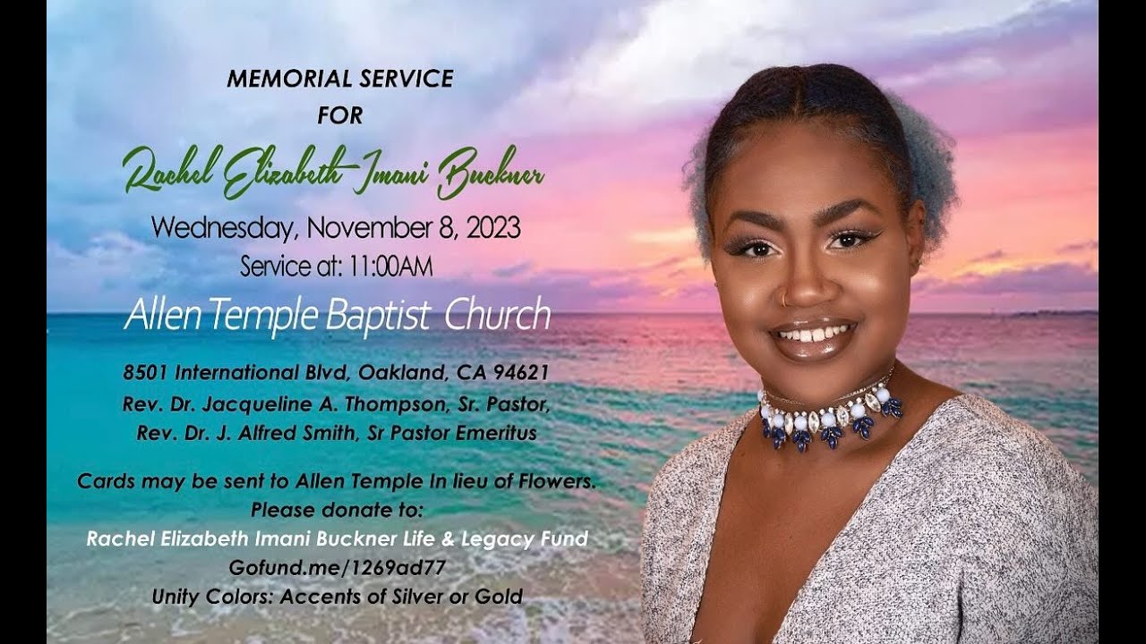 Sister Rachel Elizabeth Imani Buckner Homegoing Celebration - YouTube