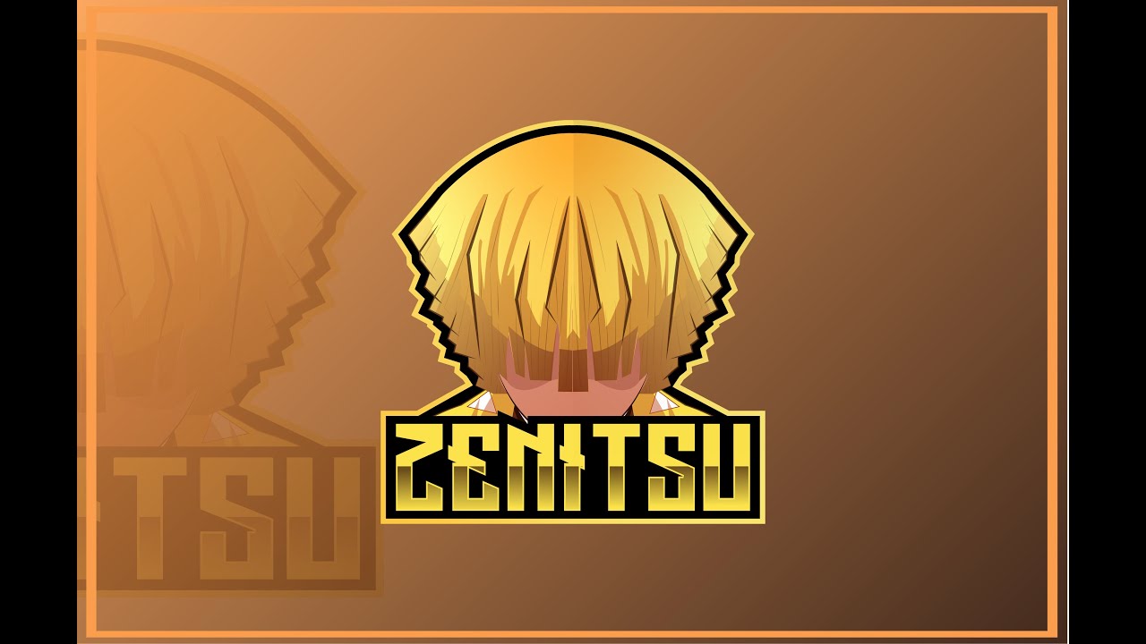 #zenitsu agatsuma mascot logo design speed art - #demonslayer art - YouTube