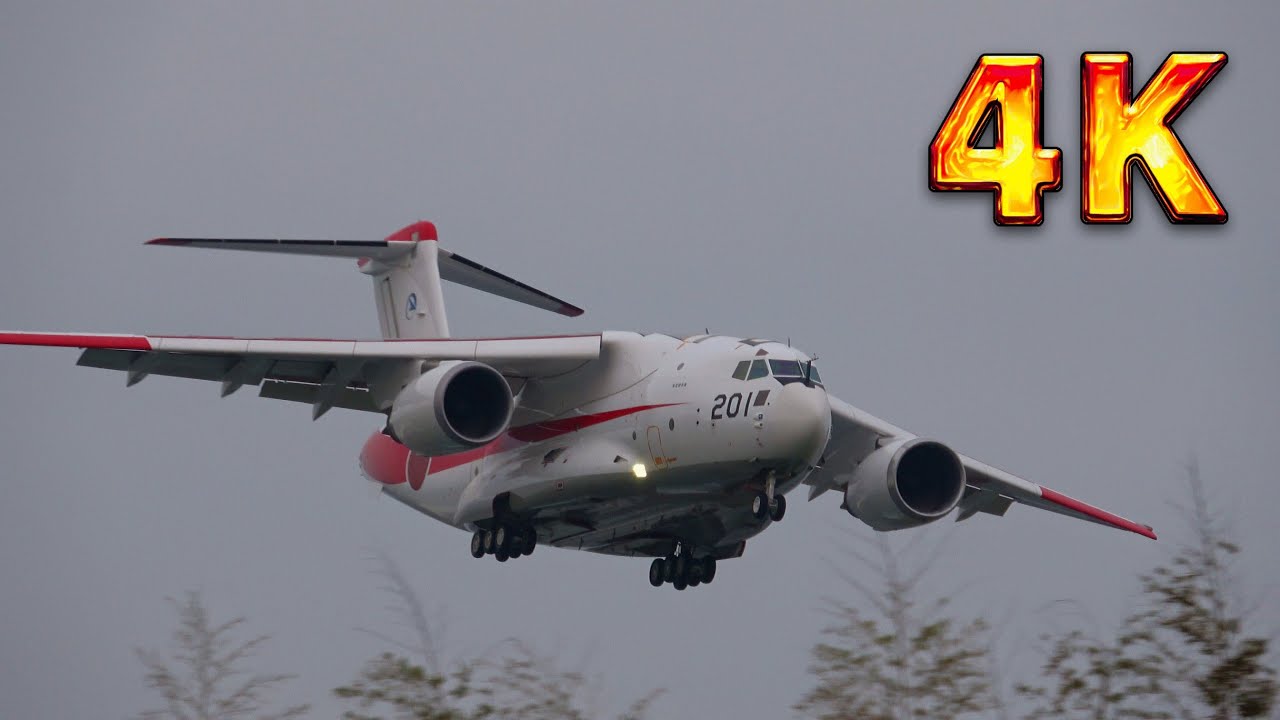 【4K】離陸から着陸までランディングギアを出したまま飛び回る！！XC-2タッチ&ゴー（夜間）訓練 in岐阜基地【航空自衛隊】 - YouTube