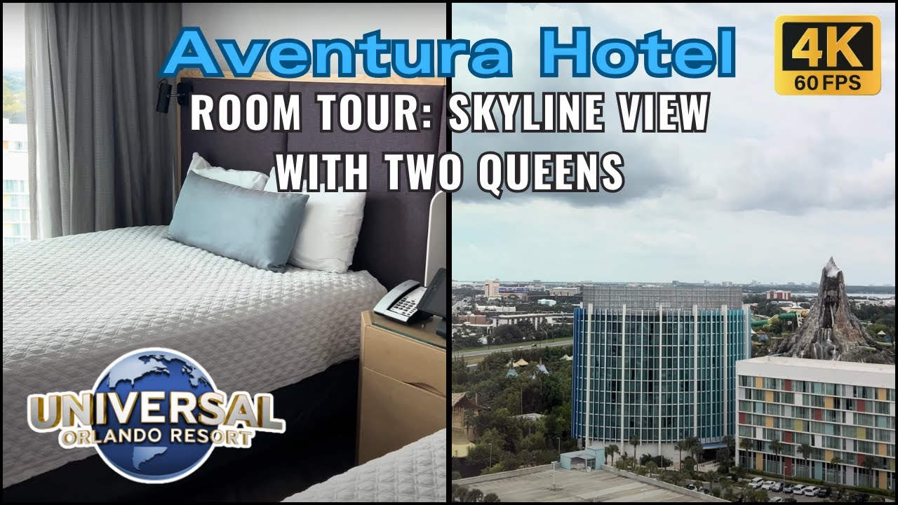 ROOM TOUR: Universal's Aventura Hotel | Skyline View w/ Two Queen Beds ...
