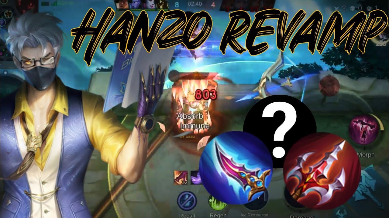 mobile legends bang bang gameplay revamp hanzo | best build and emblem ...