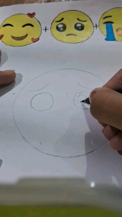 emoji face drawing😌💖 #art #viralvideo #emojichallenge #cuteart # ...