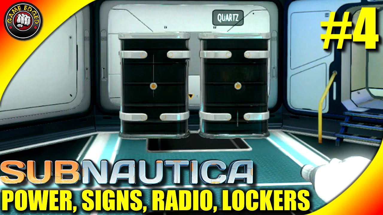 Subnautica Let's Play - EP. 4 - Solar Panels, Radio, Lockers, Signs ...