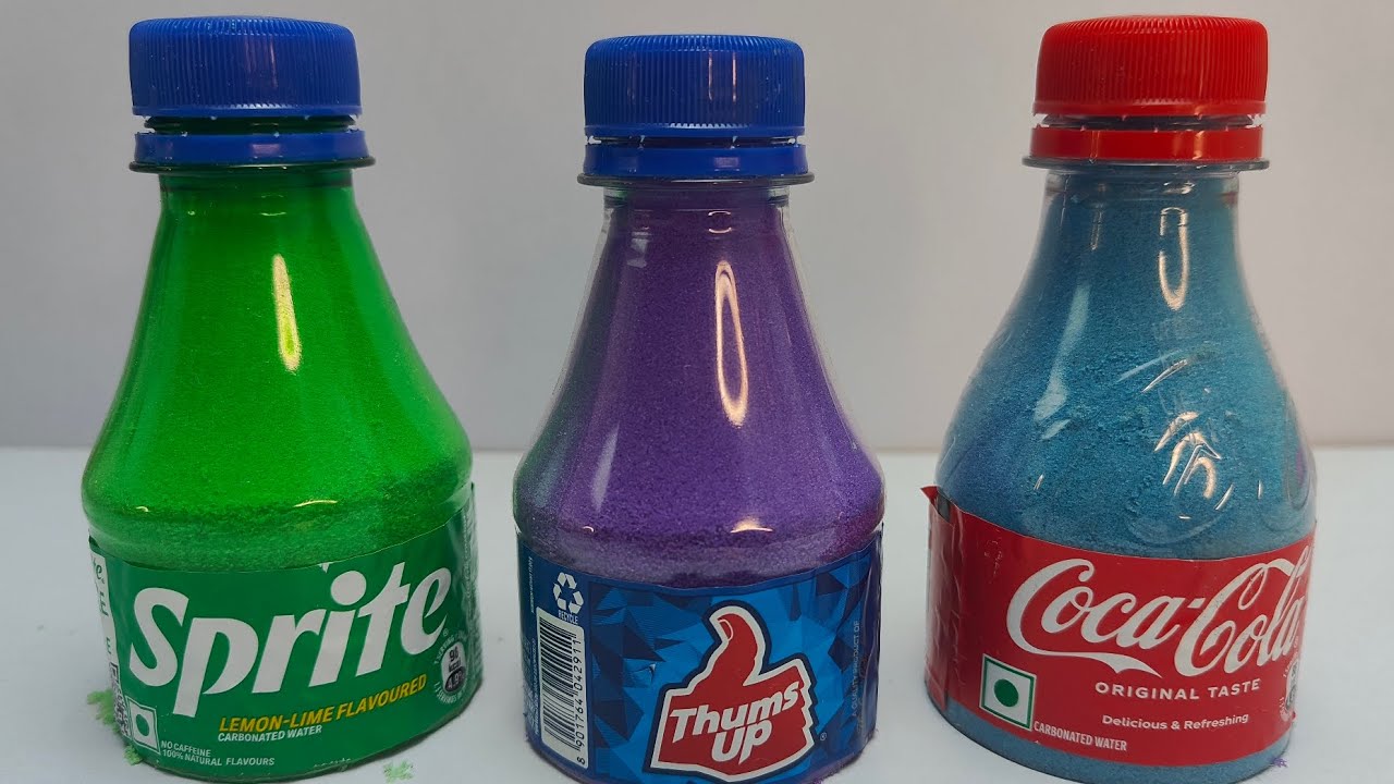 Sprite, Thums up and coca-cola satisfying Video.#satisfying #asmr # ...
