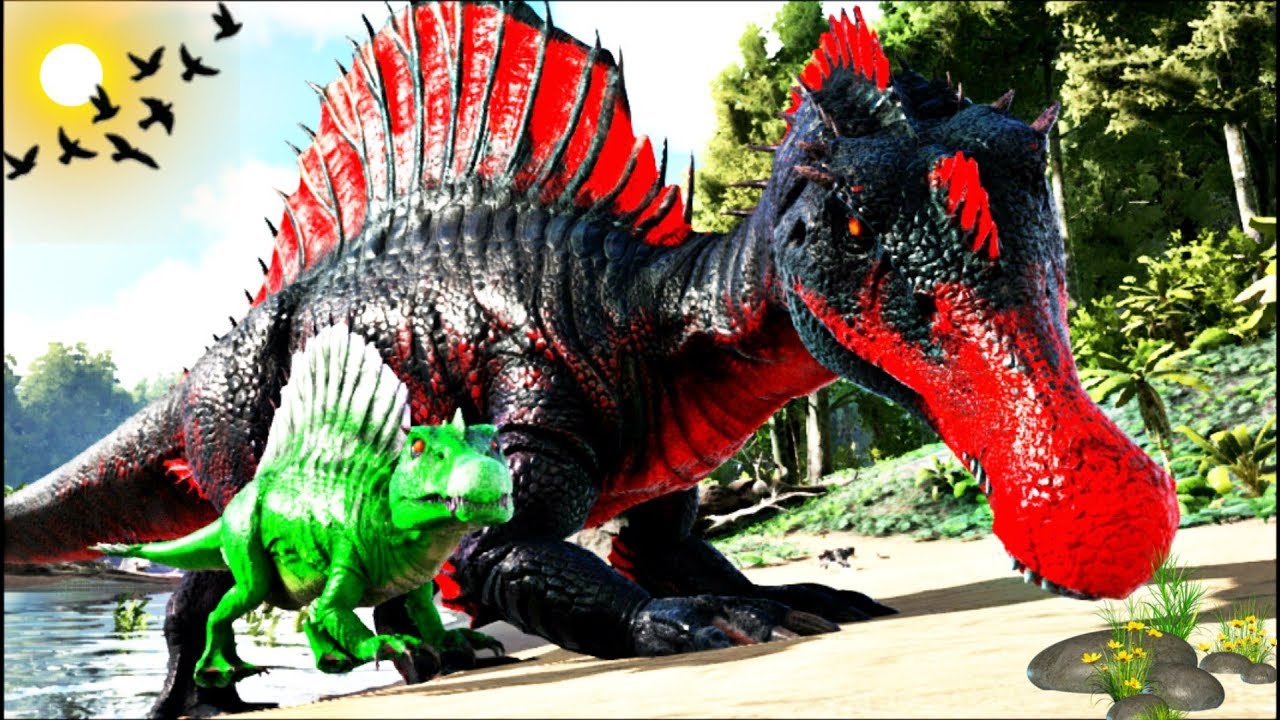 O BEBÊ ESPINOSSAURO À PROCURA DO MEUS PAIS !DINOSSAURO ARK SURVIVAL ...
