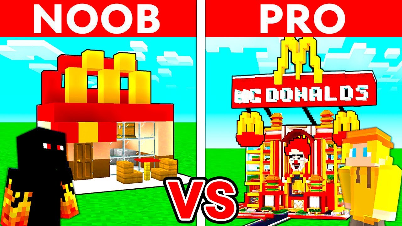 Batalha de Construção de FAST FOOD NOOB vs PRO! - YouTube